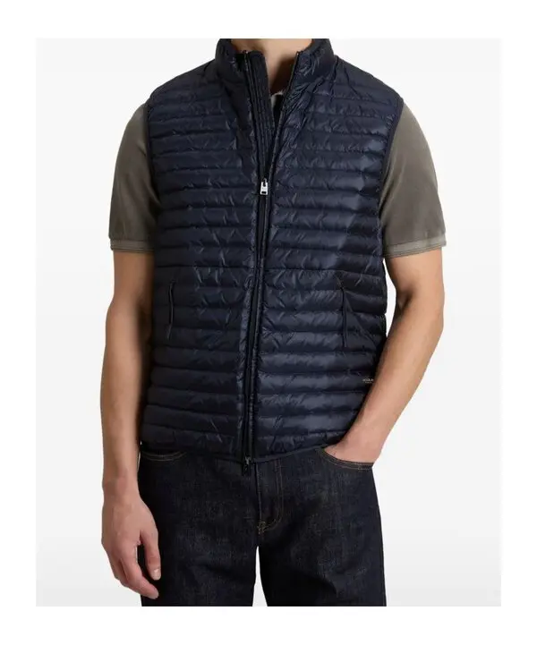 Woolrich Quilted Vest With Stand Collar And Zip-up Closure