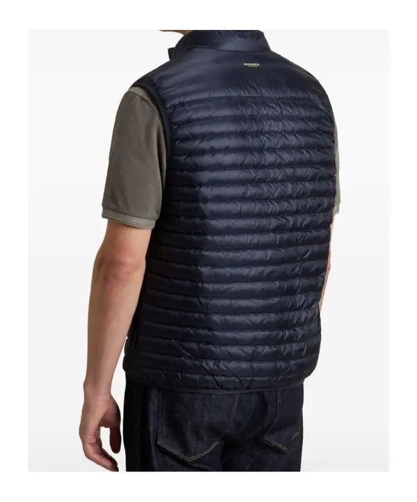 Woolrich Quilted Vest With Stand Collar And Zip-up Closure