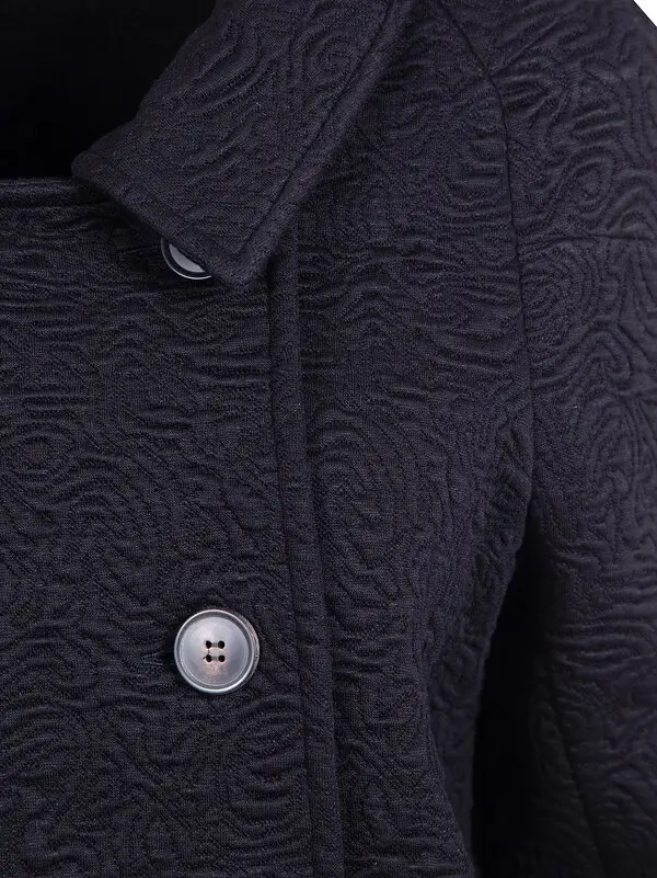 Dries Van Noten Textured Double-breasted Jacket