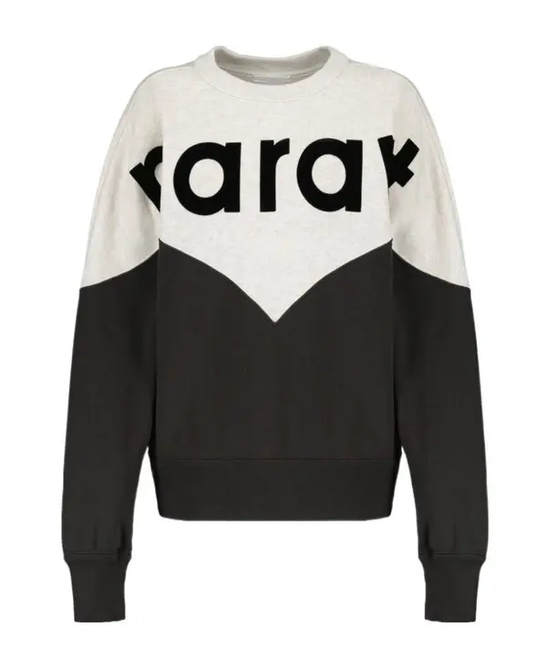 Isabel Marant Étoile Houston Logo Printed Crewneck Sweatshirt - Black