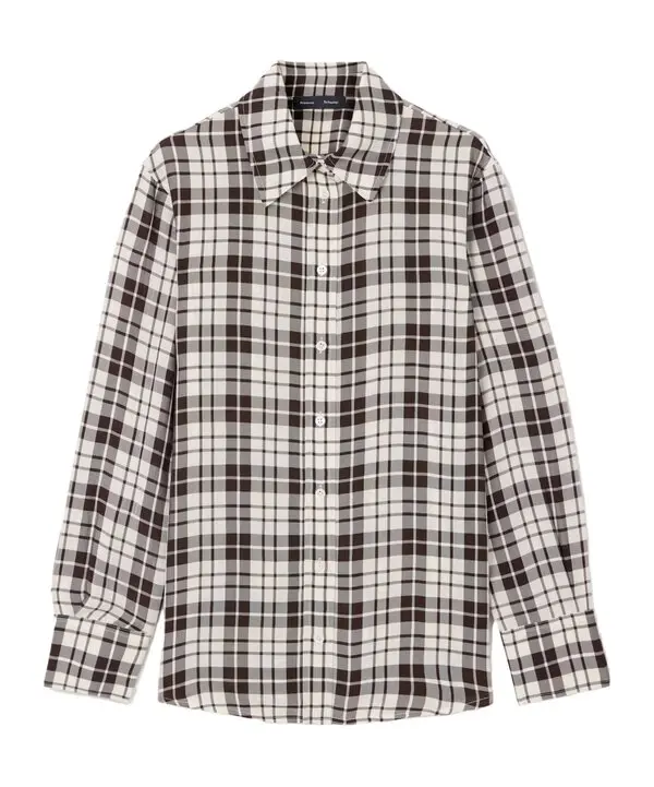 Proenza Schouler Plaid Twill Shirt - Gray
