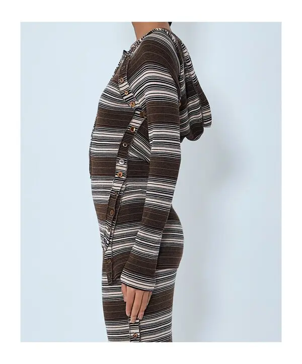KNWLS Striped Hooded Sweater Dress