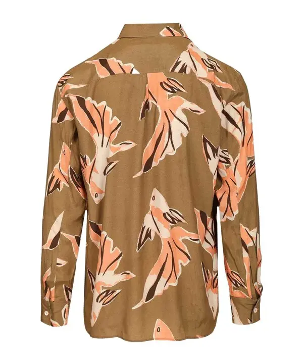 Paul Smith Le Peche Fish Print Shirt - Brown