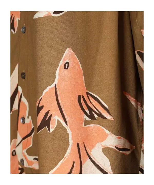 Paul Smith Le Peche Fish Print Shirt - Brown