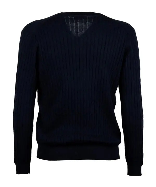 Peserico Cable Knit V-neck Sweater