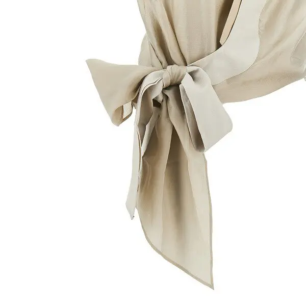 ENTIRE STUDIOS Halterneck Tie-front Top With Asymmetrical Hem - 6311