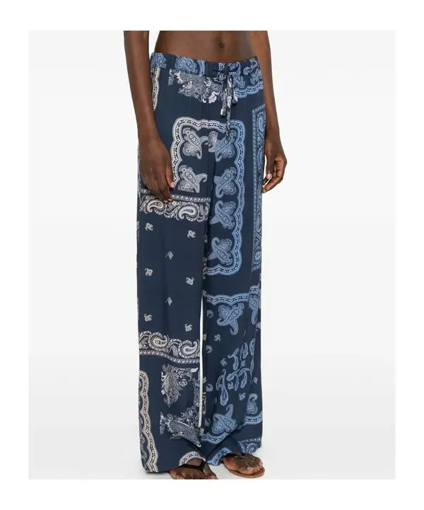 Attico Paisley Wide Leg Trousers