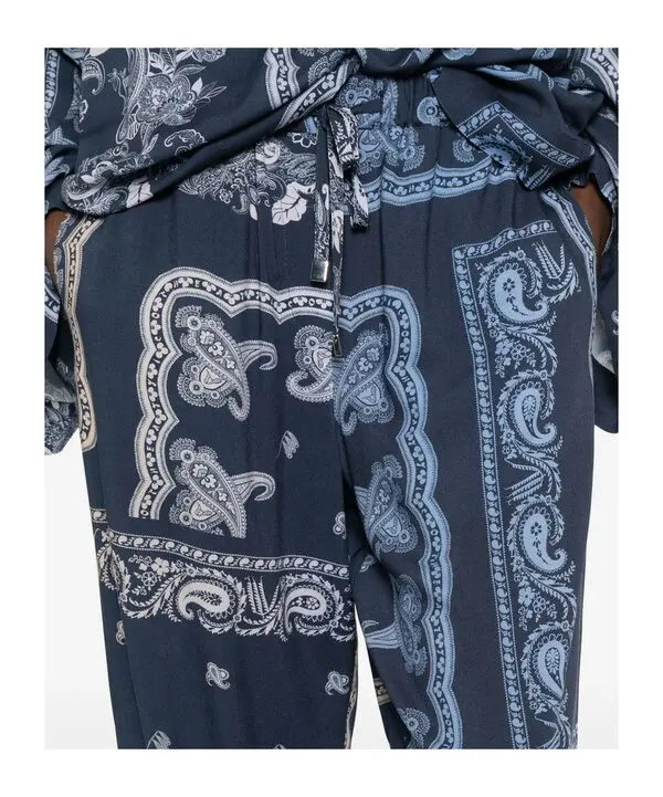 Attico Paisley Wide Leg Trousers