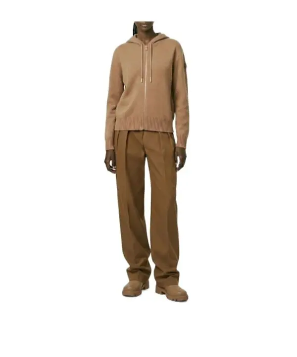 Moncler Wool Cashmere Zip-up Hoodie