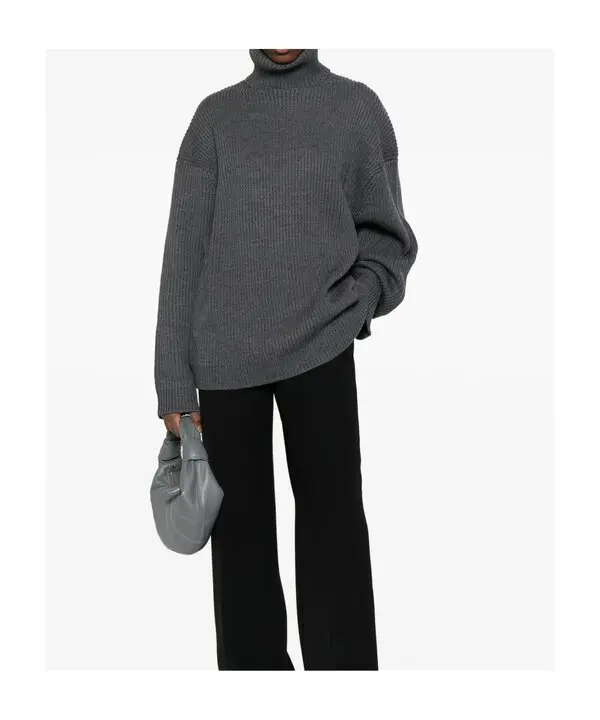 ENTIRE STUDIOS Roll-neck Ribbed Sweater - Black
