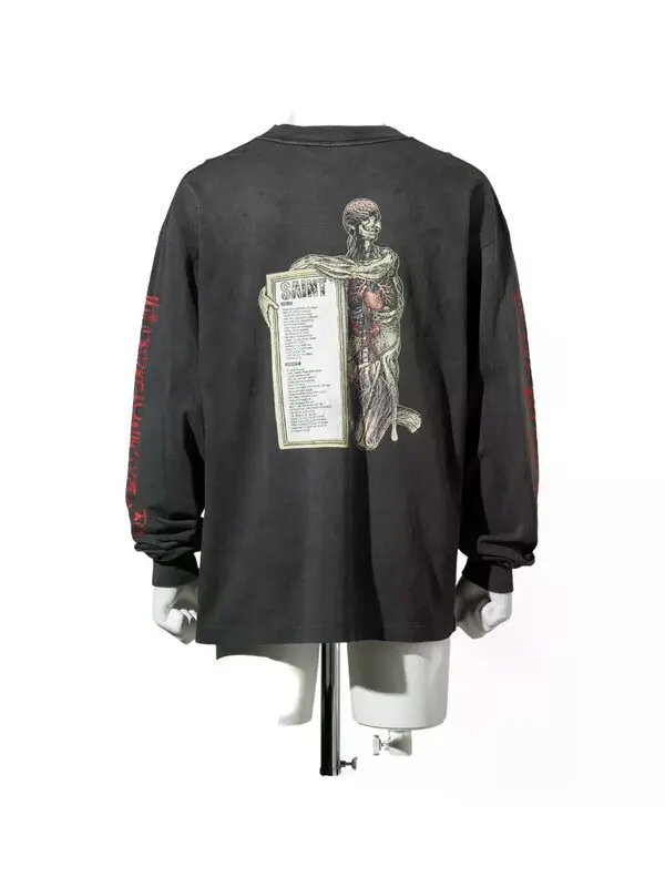 SAINT MXXXXXX Distressed Graphic Print Sweatshirt