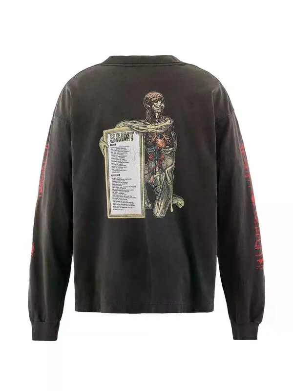 SAINT MXXXXXX Distressed Graphic Print Sweatshirt