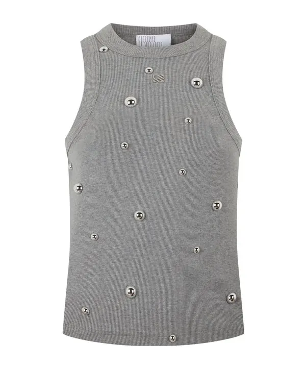 Giuseppe Di Morabito Ribbed Studded Tank - Gray