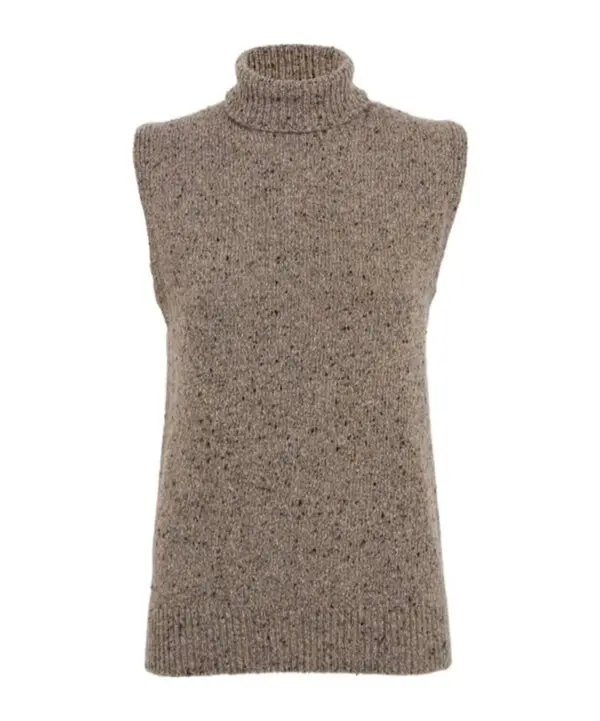 THE ROW Cashmere Turtleneck Vest - Gray