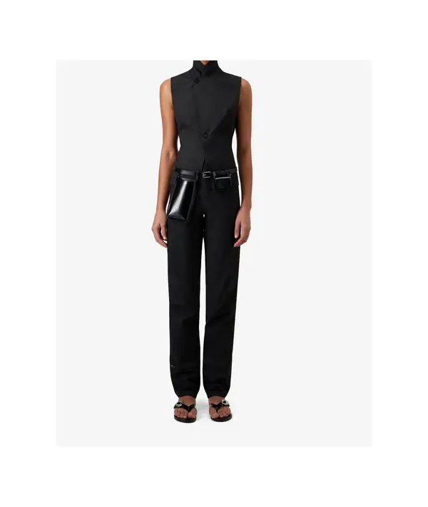 Coperni High Collar Button Knitted Top