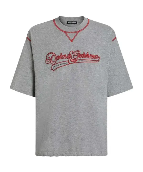 Dolce & Gabbana Dolce Gabbana Logo Embroidered T-shirt