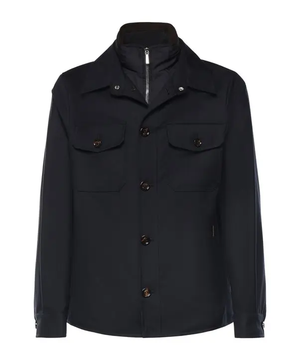 MOORER Four-pocket Buttoned Coat - Black