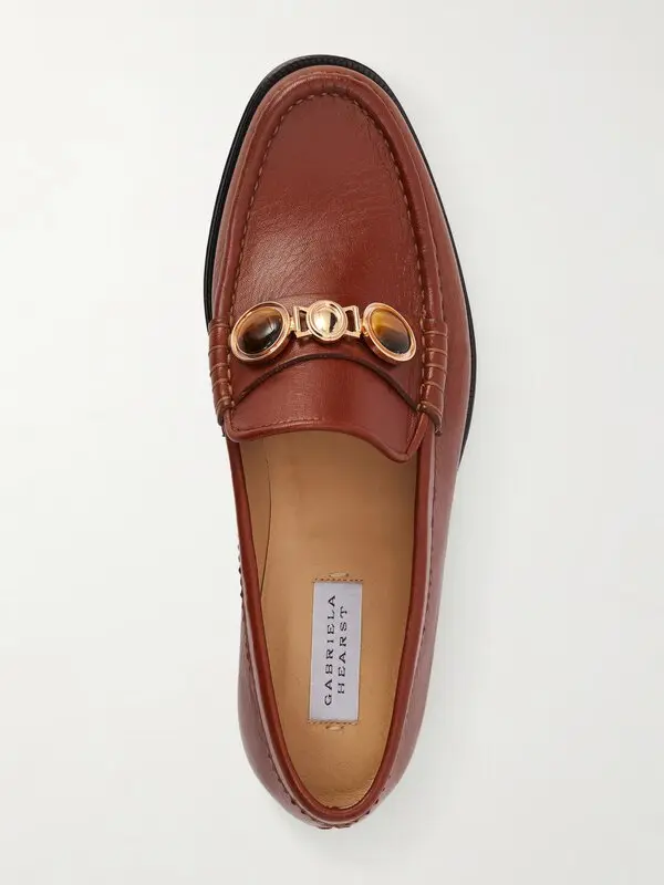 Gabriela Hearst Round-toe Loafers With Gemstone Embellishment