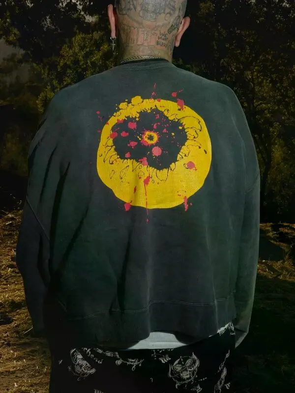 SAINT MXXXXXX Distressed Graphic Print Sweatshirt