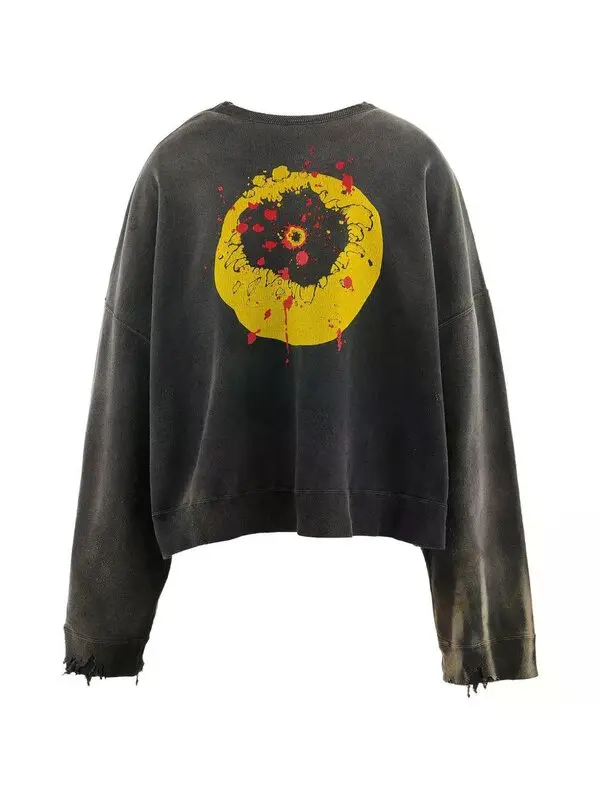 SAINT MXXXXXX Distressed Graphic Print Sweatshirt