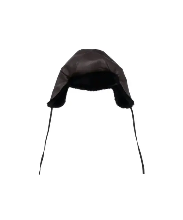 P.a.r.o.s.h Faux-fur Trimmed Trapper Hat - Black