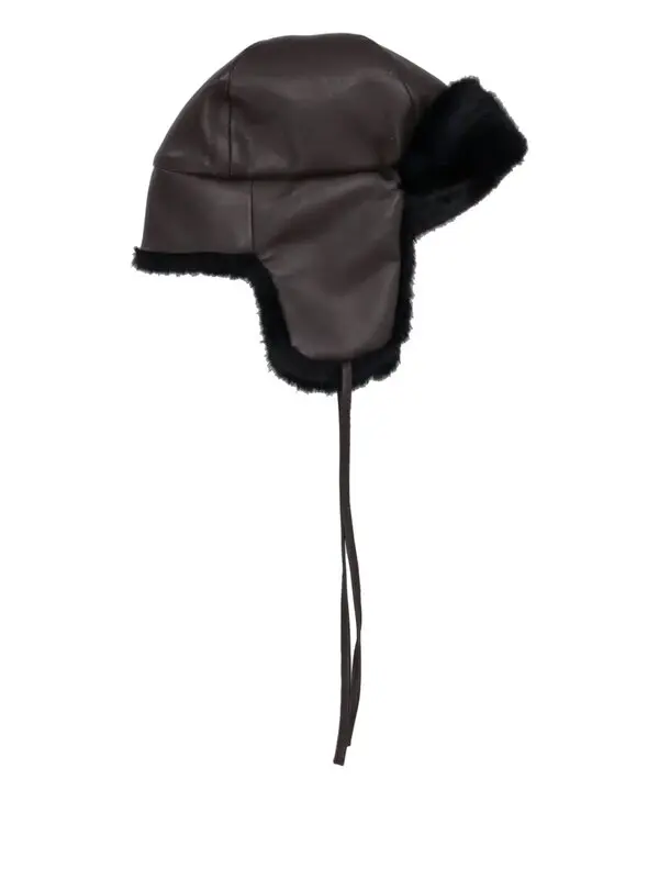 P.a.r.o.s.h Faux-fur Trimmed Trapper Hat - Black