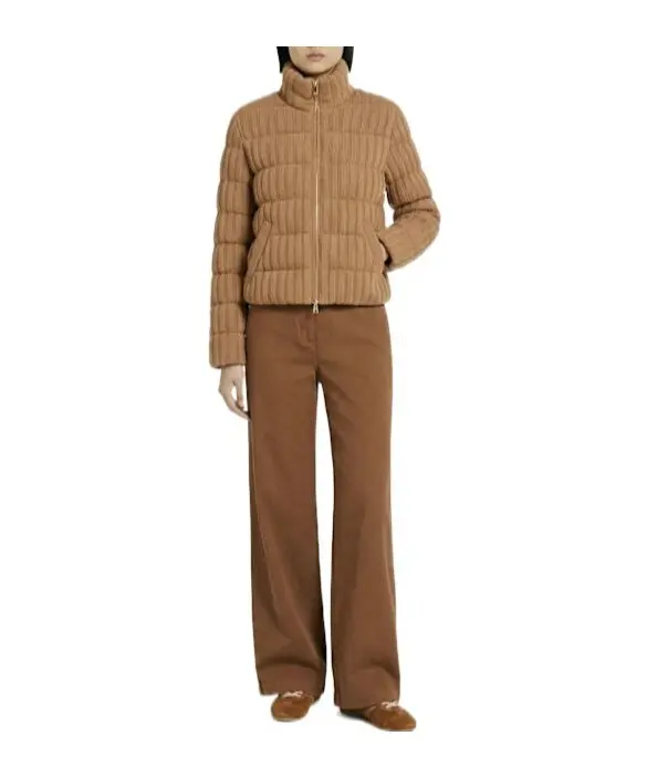 Moncler Down Cardigan Jacket - Brown