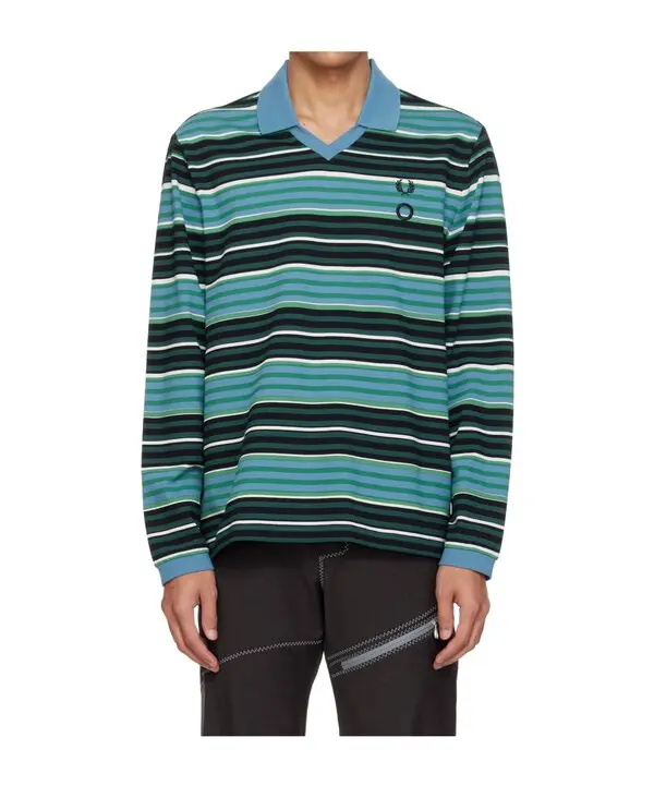CRAIG GREEN X Fred Perry Collaboration Printed Long-sleeve Polo Shirt