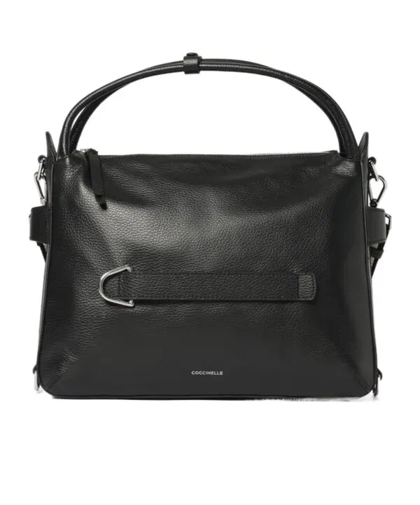 COCCINELLE Logo-strap Shoulder Bag - Black