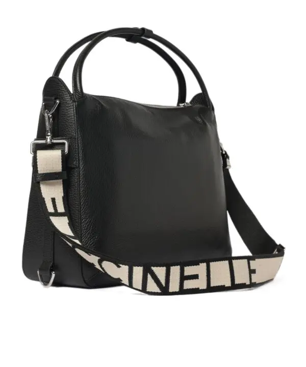 COCCINELLE Logo-strap Shoulder Bag - Black
