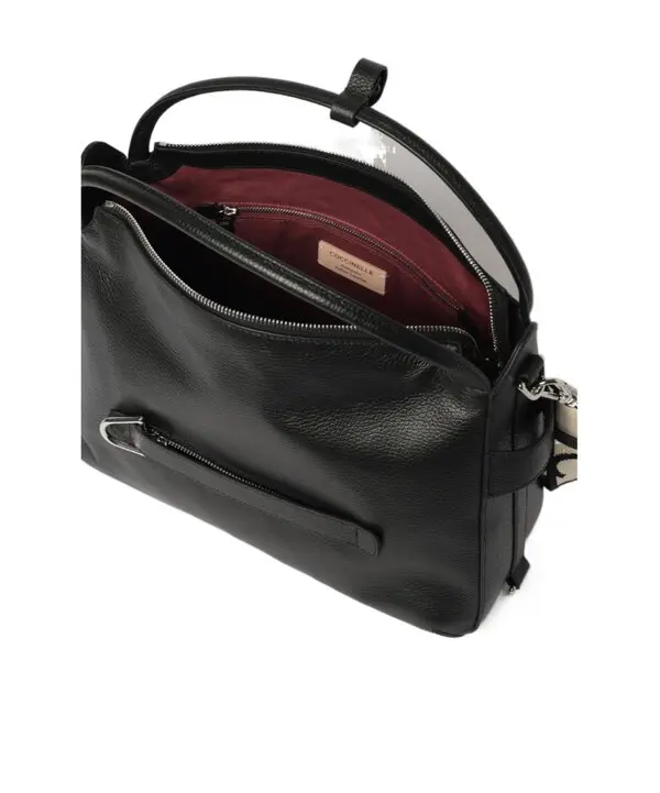 COCCINELLE Logo-strap Shoulder Bag - Black