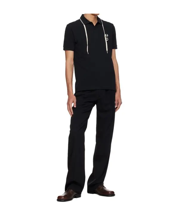 CRAIG GREEN X Fred Perry Collaboration Drawstring Polo Shirt - Black