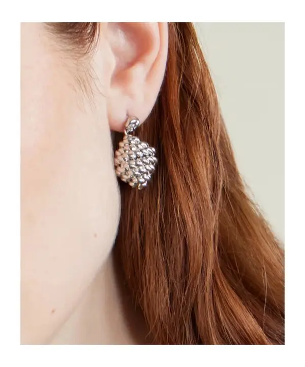 TOTEME Rope Drop Earrings - White