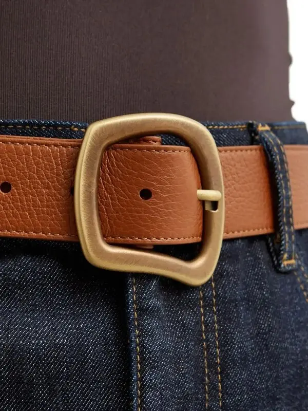 Gabriela Hearst Square Buckle Leather Belt