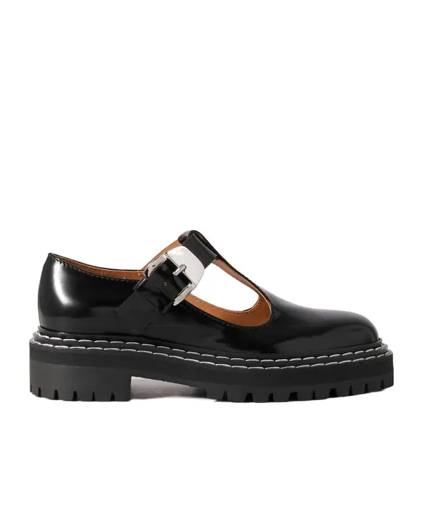 Proenza Schouler Mary Jane Loafers With Silver Buckle