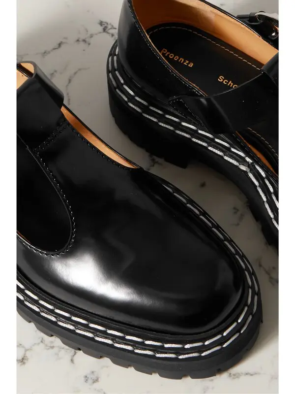Proenza Schouler Mary Jane Loafers With Silver Buckle