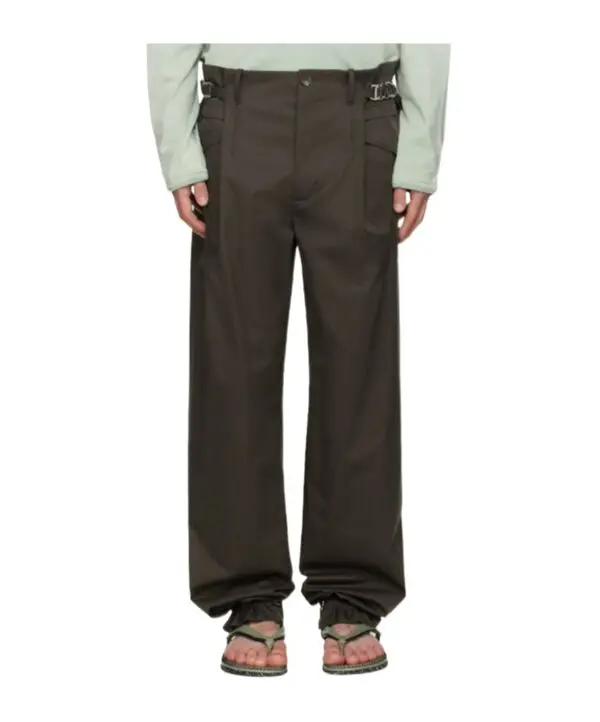 KIKO KOSTADINOV Relaxed Fit Pleated Trousers With Belted Cuffs