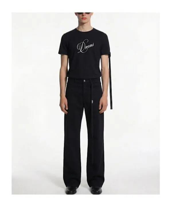 ANN DEMEULEMEESTER Baptist Printed Standard Fit T-shirt - Black