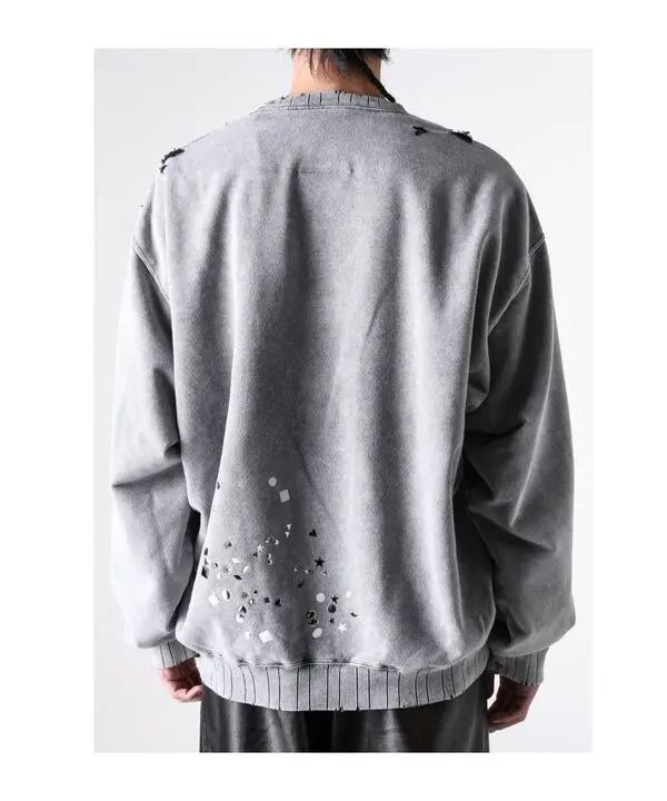 Mihara Yasuhiro Embellished Distressed Sweatshirt