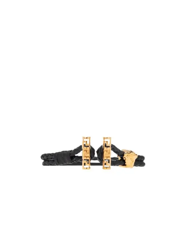 Versace Medusa Braided Bracelet - Black