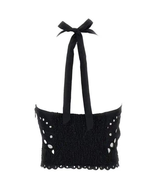 Charo Ruiz Ibiza Openwork Tie-neck Camisole Top