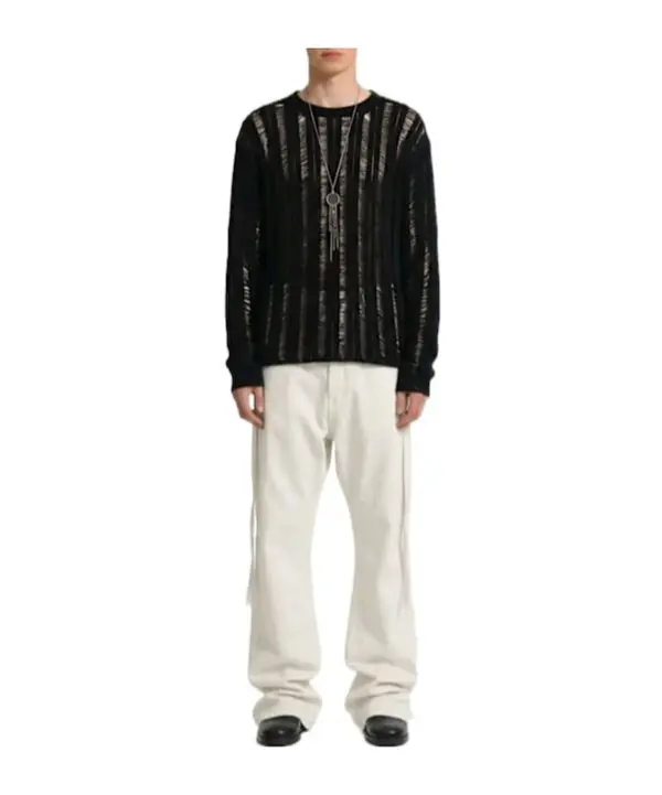 ANN DEMEULEMEESTER Ladder Stitch Knit Sweater