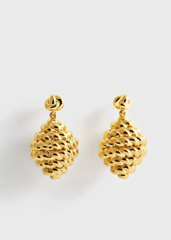 TOTEME Gold Rope Drop Earrings - Multicolor