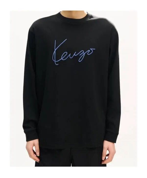 Kenzo Logo Embroidered Long Sleeved T-shirt