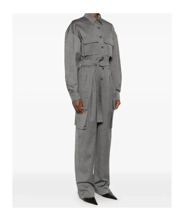 THE FRANKIE SHOP Long Sleeve Collared Jumpsuit