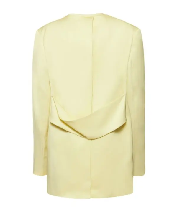 JIL SANDER Fluid Twill Open Back Blazer