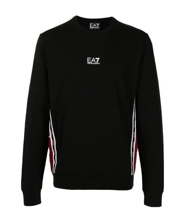 EA7 Logo-print Cotton Sweatshirt