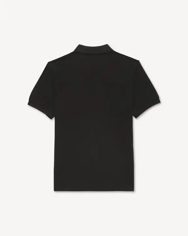 Kenzo Logo Signature Embroidered Slim Polo Shirt - Black