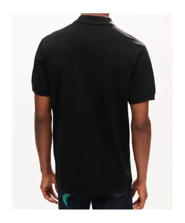 Kenzo Logo Signature Embroidered Slim Polo Shirt - Black