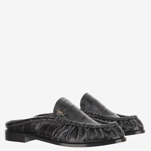 Saint Laurent Logo Plaque Slip-on Flat